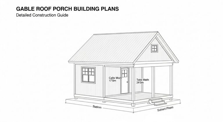 How to Build a Gable Roof Porch with Building Plans - In Home Plans